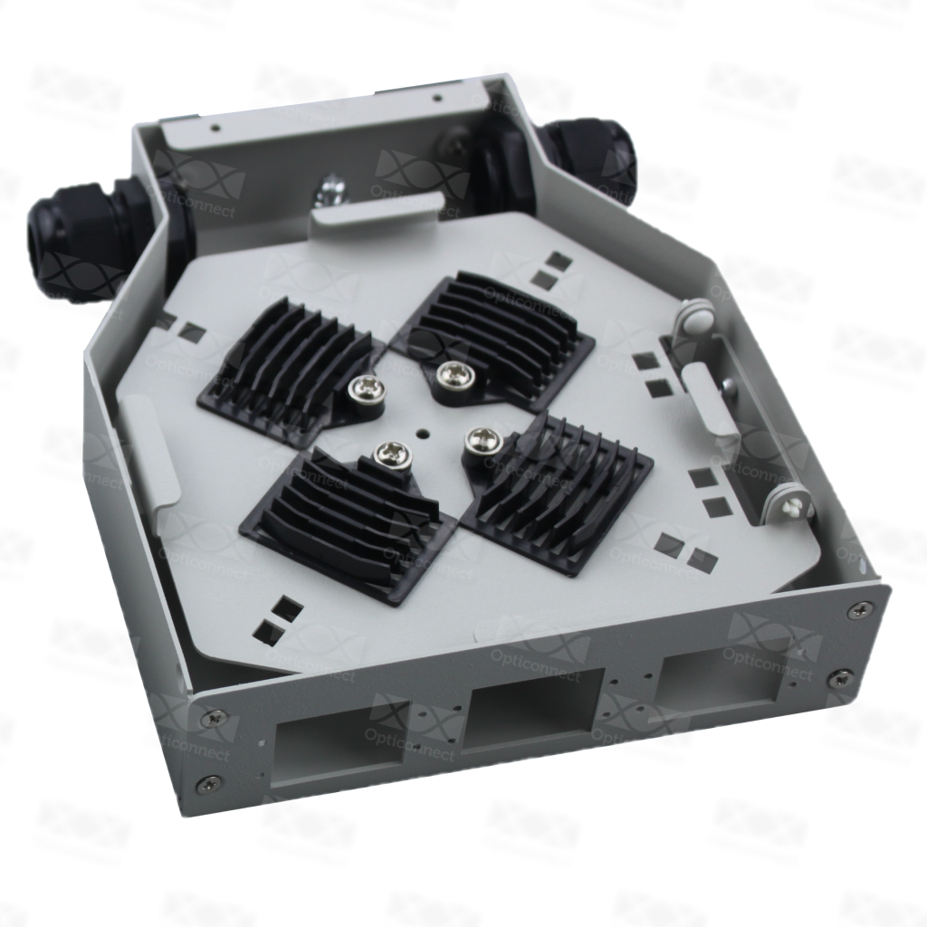 DIN Rail box Gray RAL 7035 - Opticonnect Systems B.V.